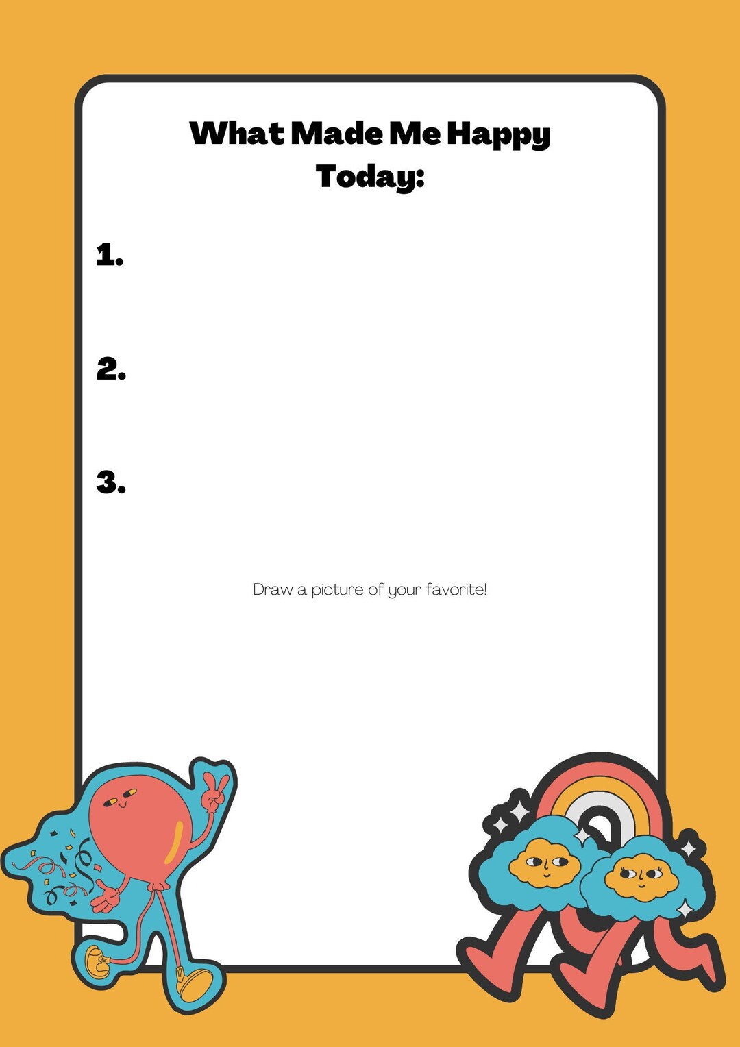Printable Activity - What Made Me Happy Today - Etsy