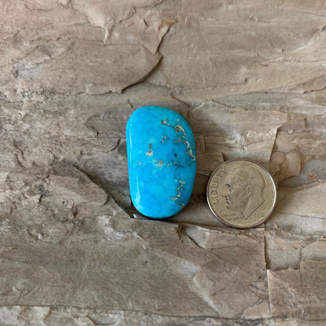 Kingman Waterweb Baby Blue Turquoise Cabochon 25 Carat 28x17x6mm {20g ...