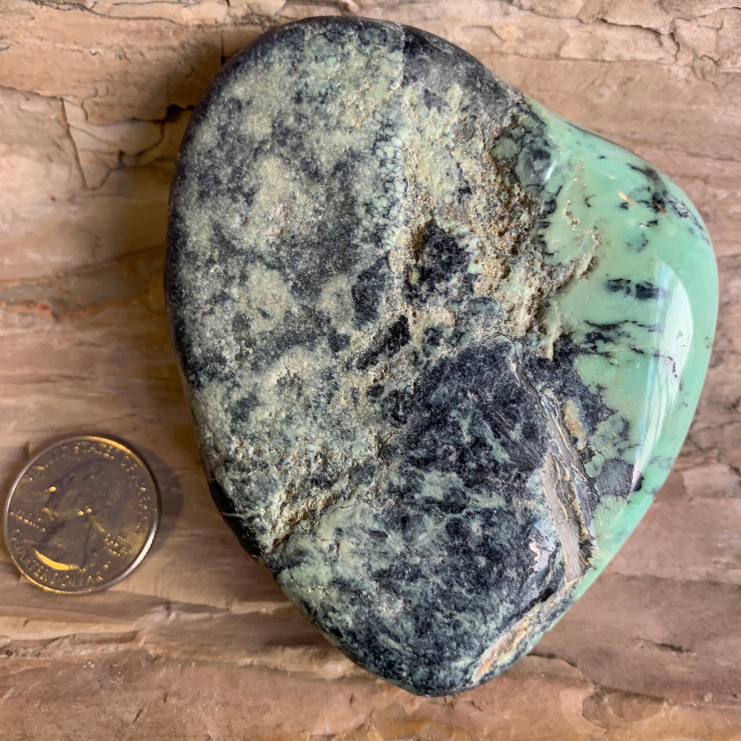 Huge Snowville Variscite Specimen Rock for Cabochons With Black Web ...