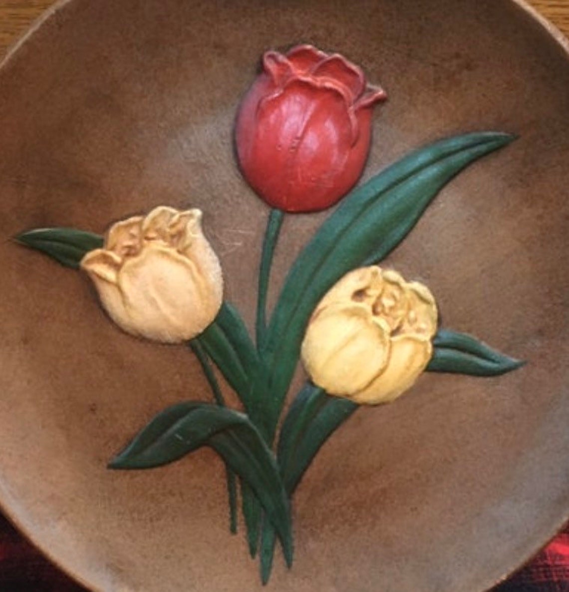 Vintage Mallory Ceramic Studio Art Pottery Floral Plates Jamar | Etsy