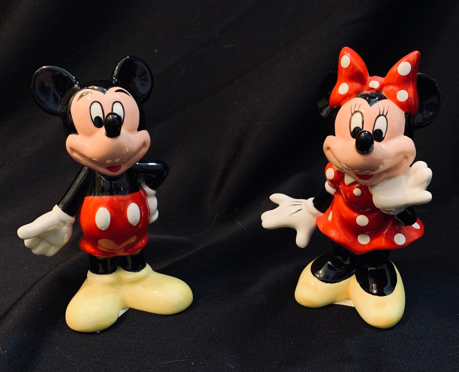 Vintage Walt Disney Mickey and Minnie Mouse Figurines | Etsy