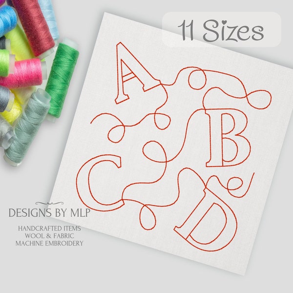 Alphabet Embroidery Machine Quilt Pattern - Etsy