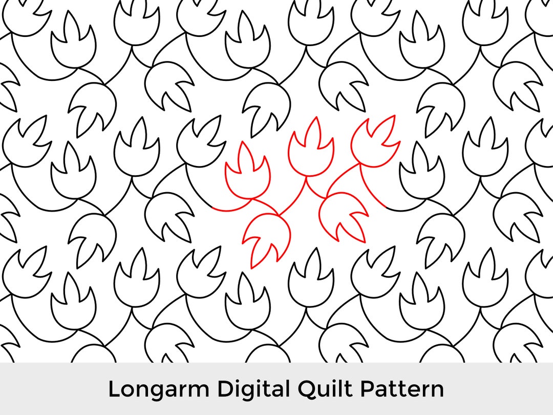Longarm Quilting Pattern, Edge to Edge Digital Pantograph for ...