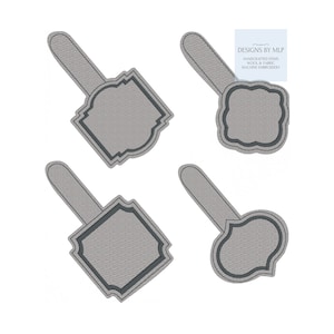 Machine Embroidery Design, Set of 4 Blank Key Fob ITH Machine ...