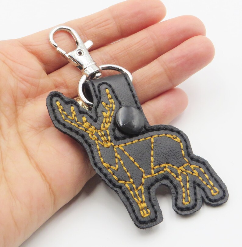 Embroidery Key Fob Design Set of 6 Animal Machine Embroidery - Etsy