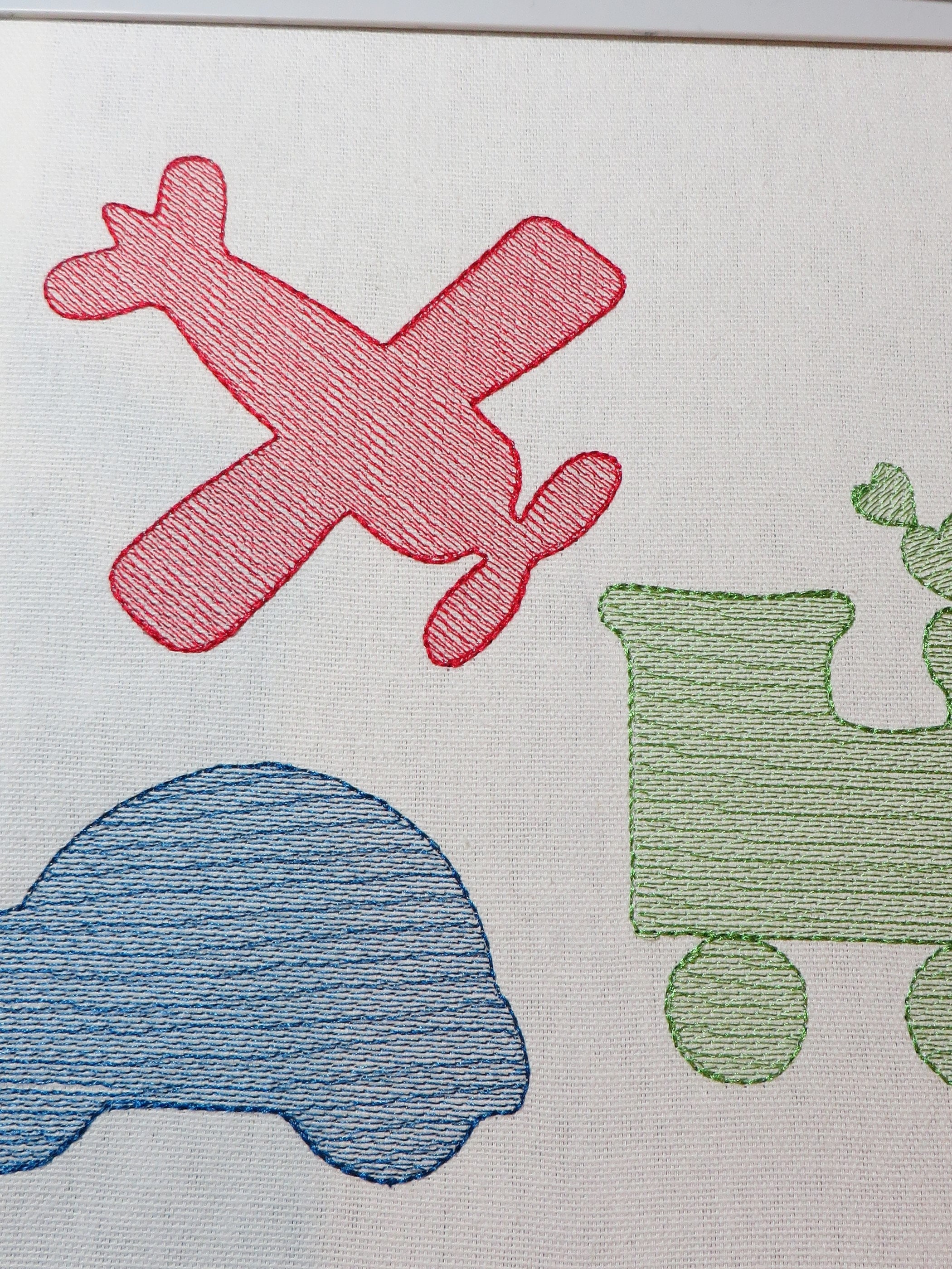 Cute Fun Toy Transport Machine Embroidery Design Train Plane - Etsy UK