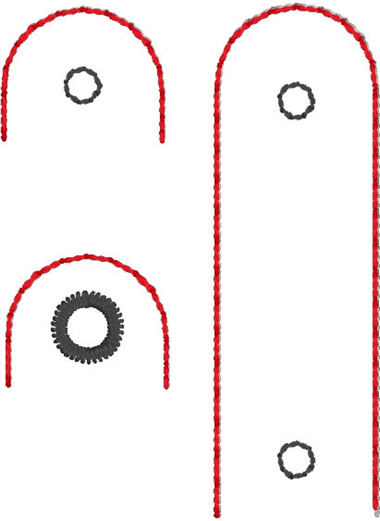 Machine Embroidery Pattern for Snap Tab and Eyelet Tab Tops - Etsy Ireland