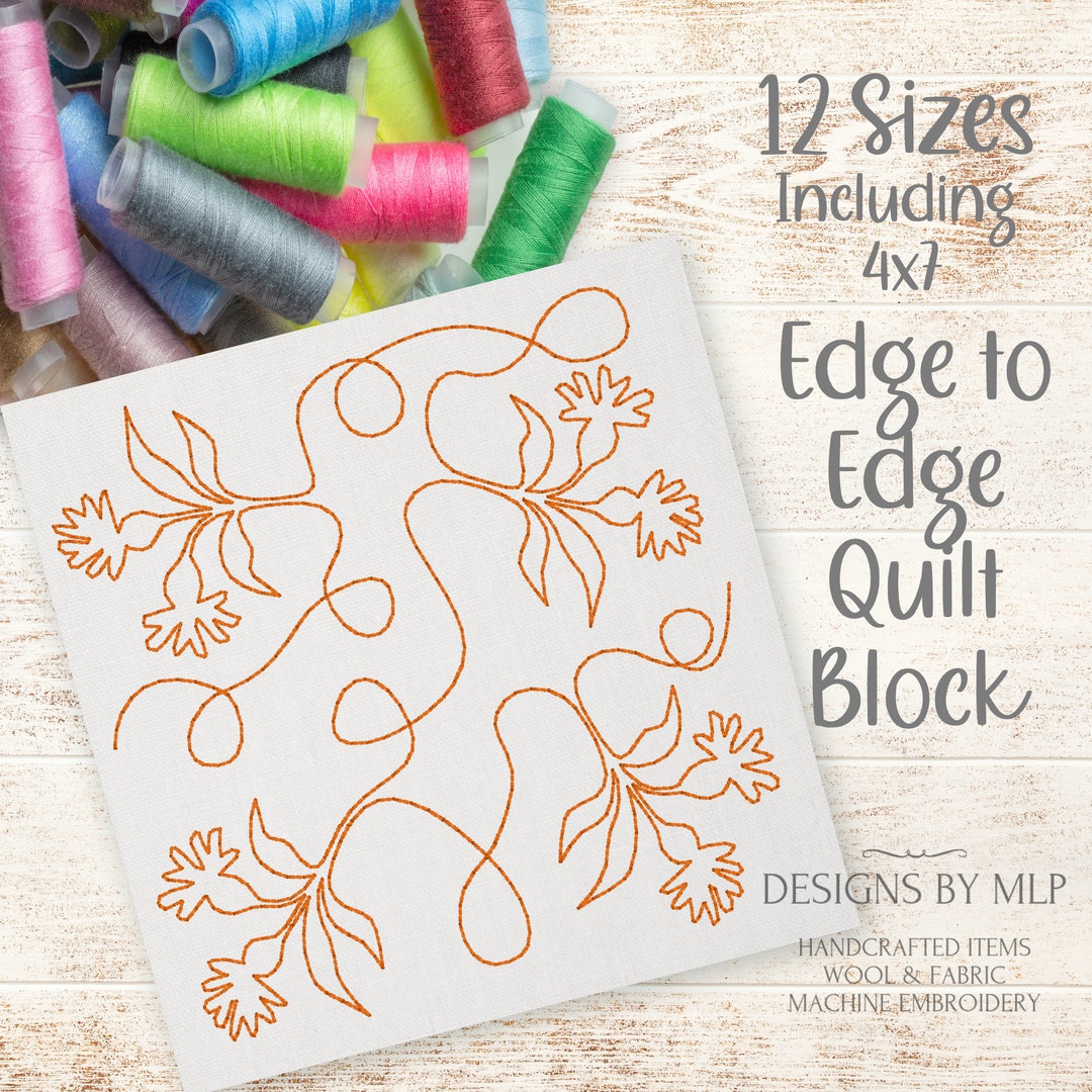 Elegant French Floral, Edge to Edge Machine Embroidery Design, Quick ...