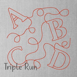 Alphabet Letters ABCD Edge to Edge Quilt Pattern, E2E Quilt Block ...