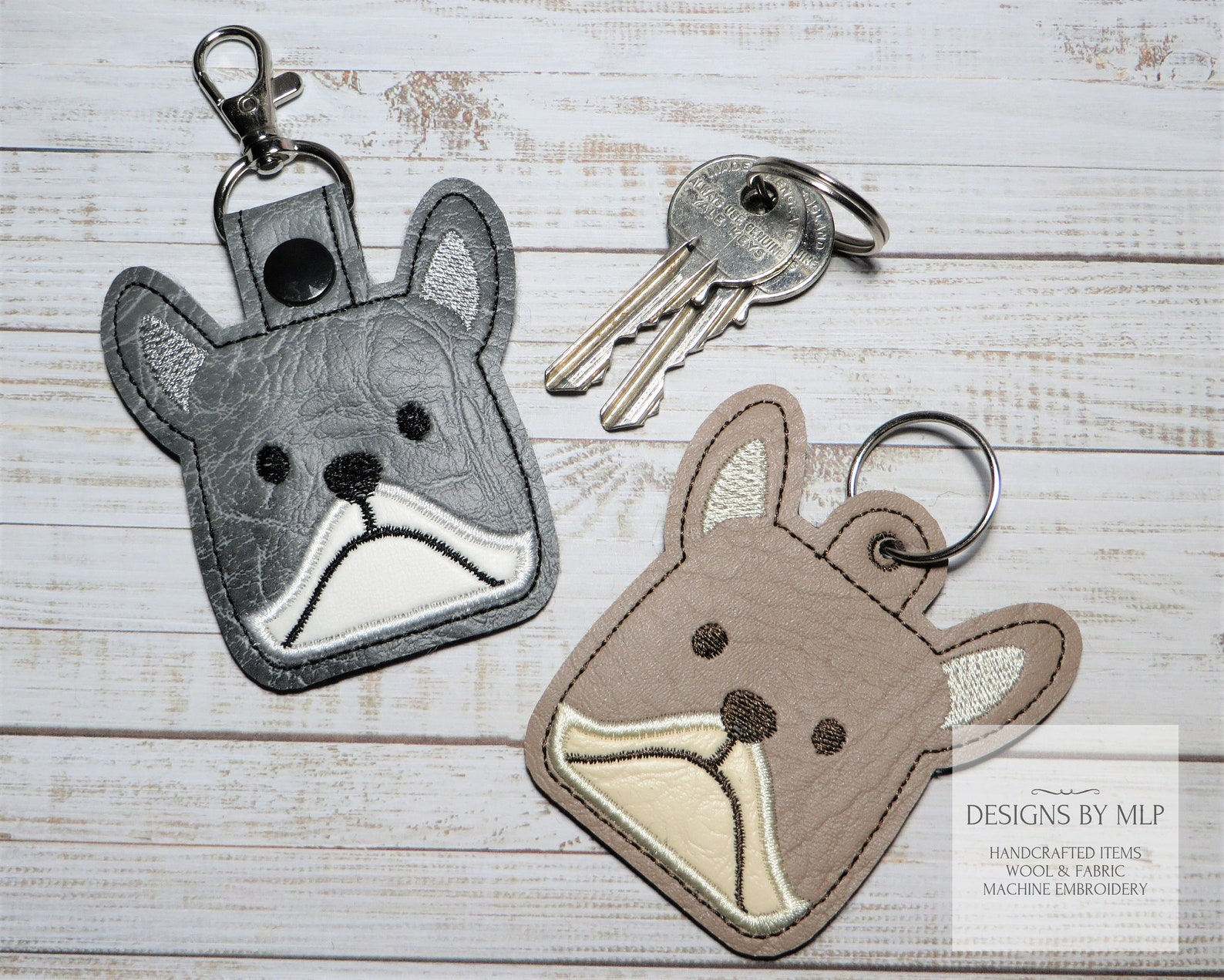 Machine Embroidery Key Fob Designs Grumpy Dog Head in the - Etsy UK