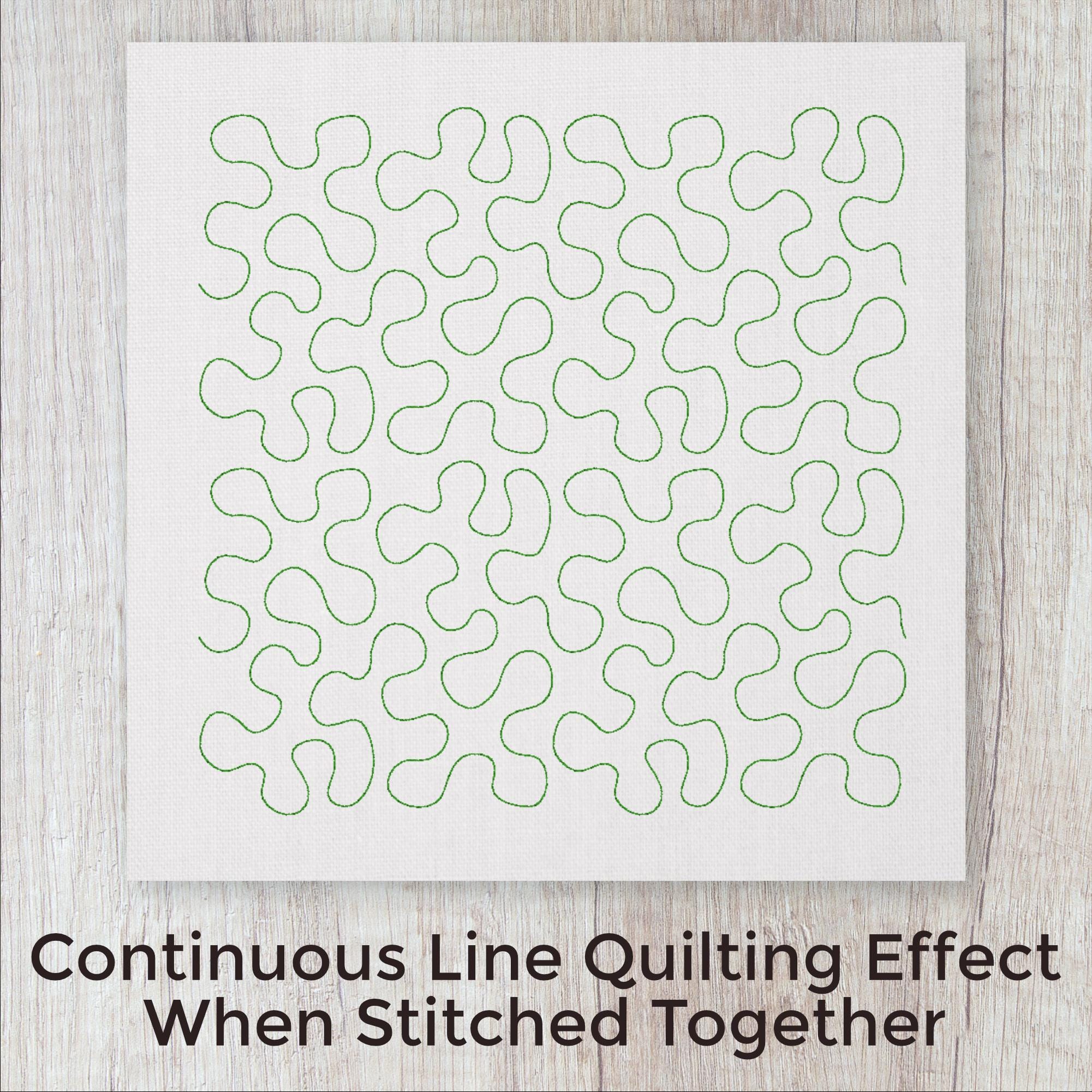 Meander Stipple E2E Quilt Block Embroidery Quilting Design Continuous ...