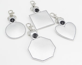 Machine Embroidery Design Set of 4 Blank Key Fob ITH Machine | Etsy