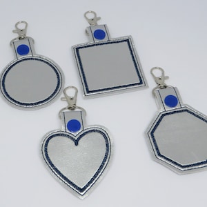 Blank Key Fob 4 Machine Embroidery Design, Circle Square Heart Octagon ...