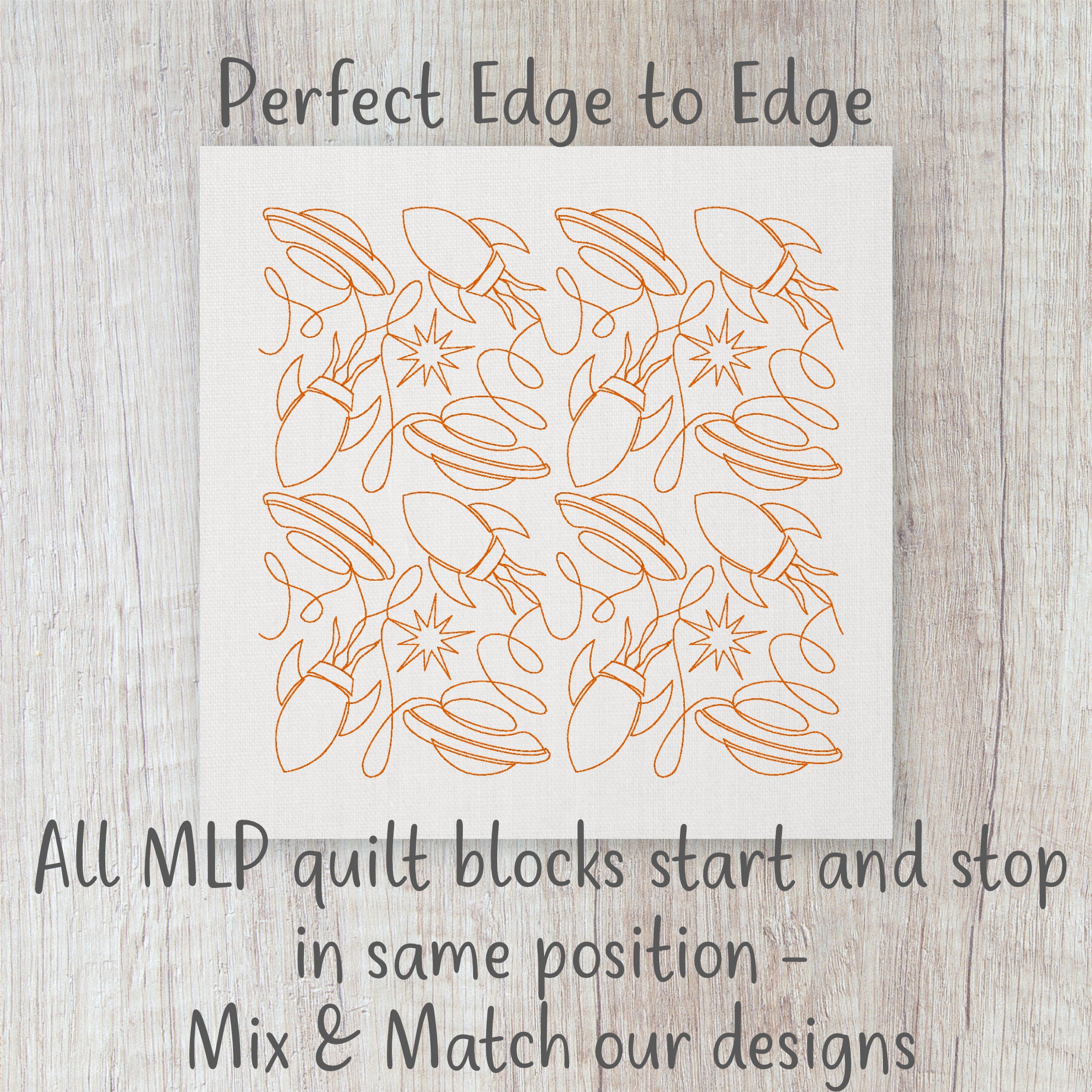 Spaceships Edge to Edge Quilt Pattern, E2E Quilt Block Embroidery ...