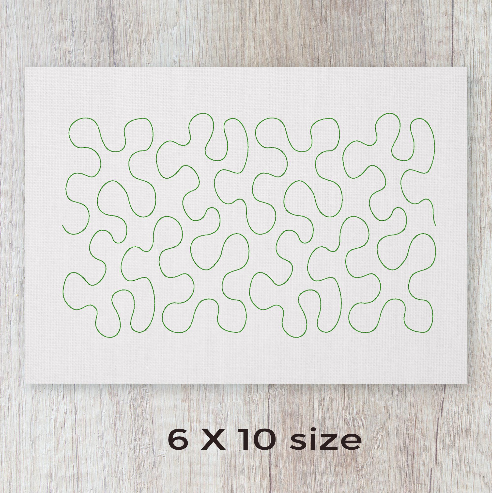 Meander Stipple E2E Quilt Block Embroidery Quilting Design Continuous ...