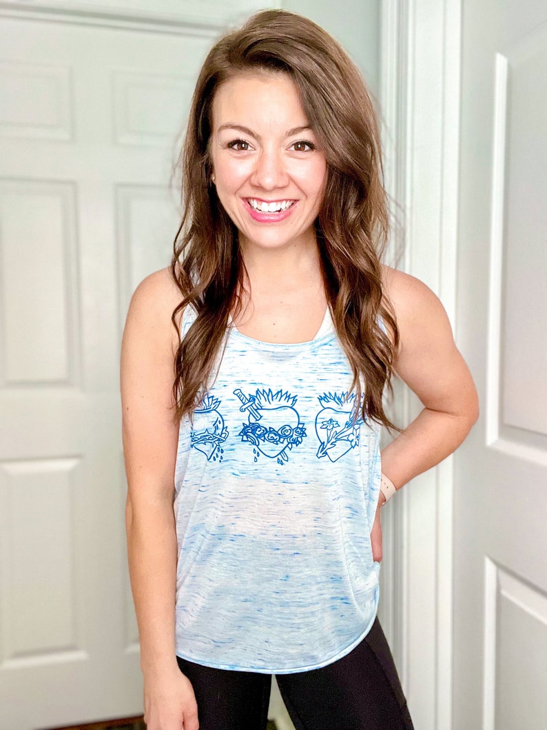 Hearts of the Holy Family Tank Catholic Workout Top - Etsy