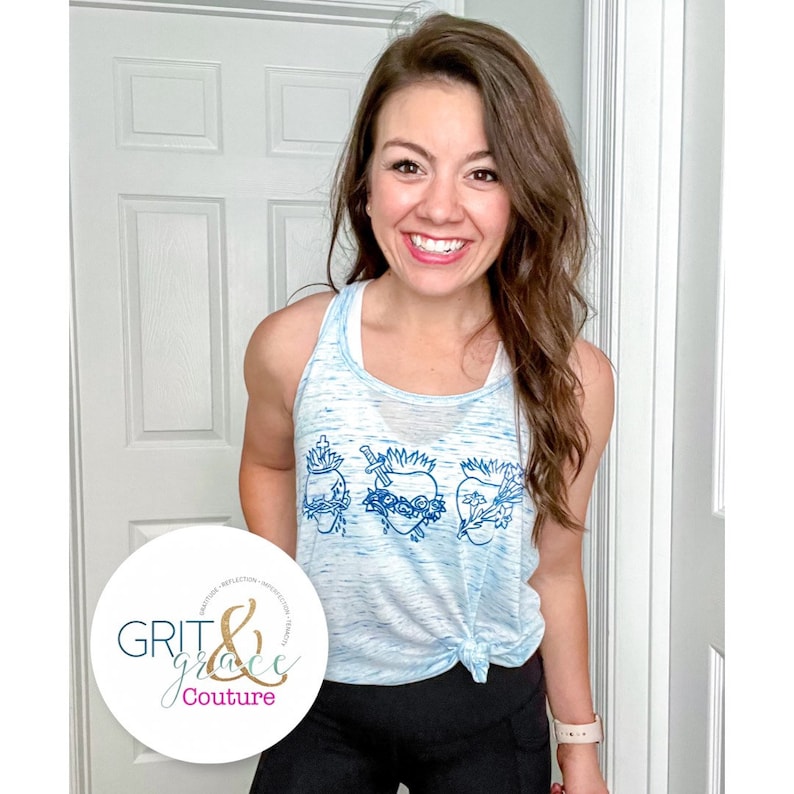 Hearts of the Holy Family Tank Catholic Workout Top - Etsy