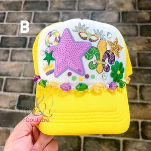 Mardi Gras Trucker Hat Mardi Gras Hat Parade Hat Mambo Hat Gift for ...