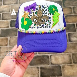 Mardi Gras Trucker Hat Mardi Gras Hat Parade Hat Mambo Hat Gift for ...
