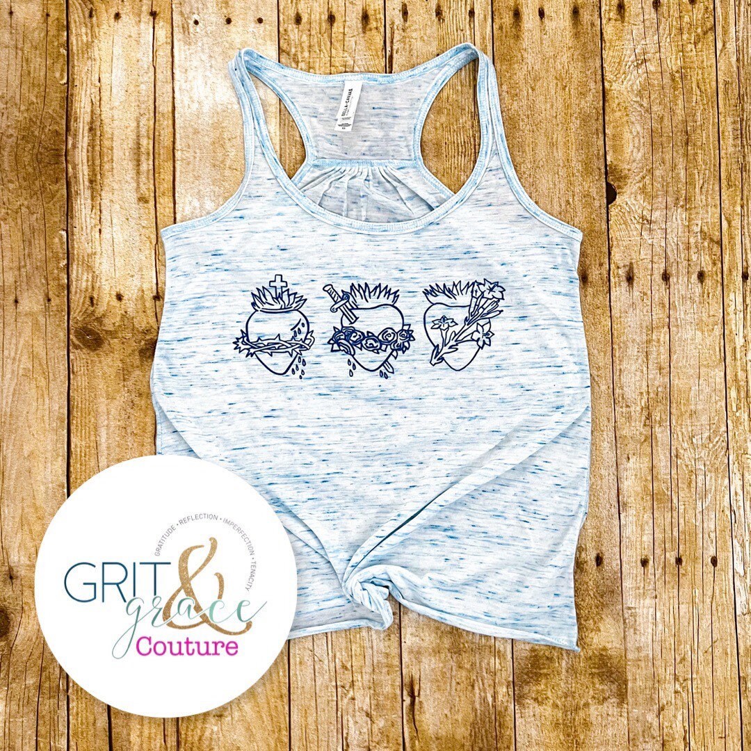 Hearts of the Holy Family Tank Catholic Workout Top - Etsy