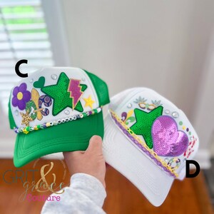 Mardi Gras Trucker Hat Mardi Gras Hat Parade Hat Mambo Hat Gift for ...