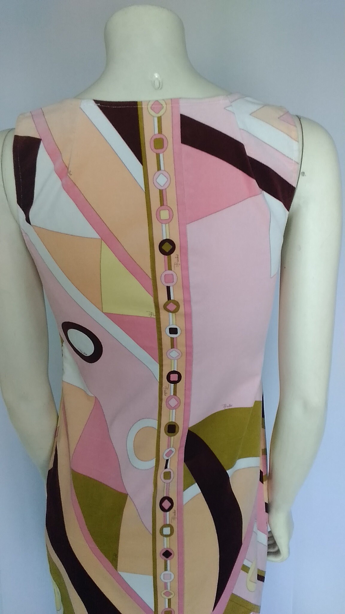 Vintage Emilio Pucci, Y2K 2000 Label, Geometric Print Cotton Vintage Emilio Pucci, Y2K 2000 Label, Geometric Print Cotton