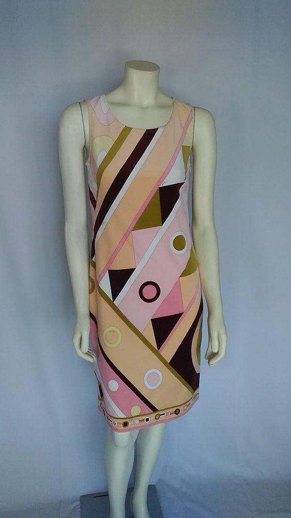 Vintage Emilio Pucci, Y2K 2000 Label, Geometric Print Cotton Vintage Emilio Pucci, Y2K 2000 Label, Geometric Print Cotton