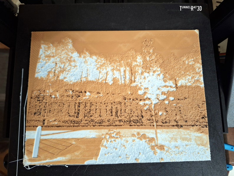 Backlit Cliff Wall Inverted 3D STL Painting Digital 3D STL File for ...