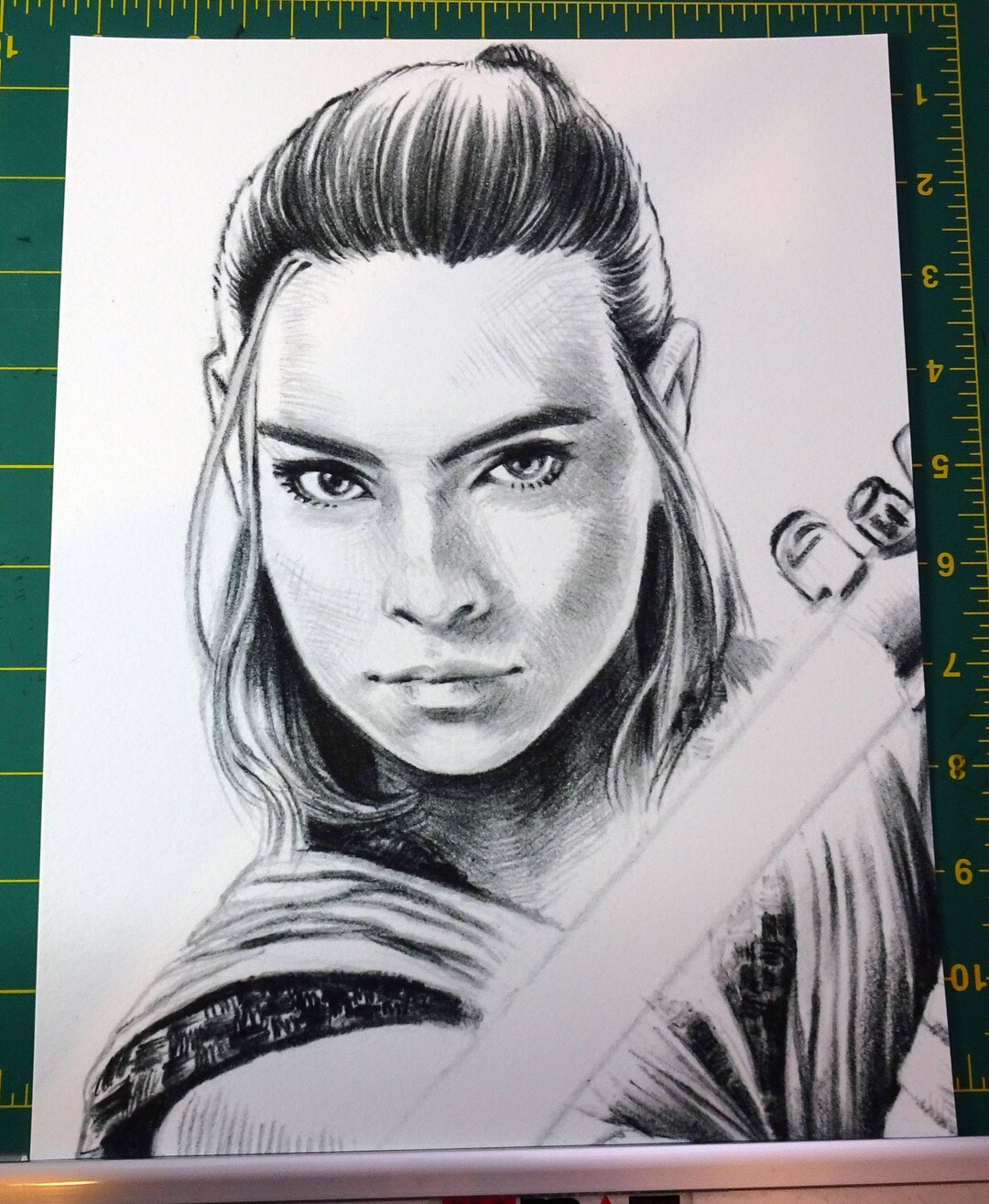 Rey From Star Wars Pencil Drawing Fine Art Print Original Artwork and ...