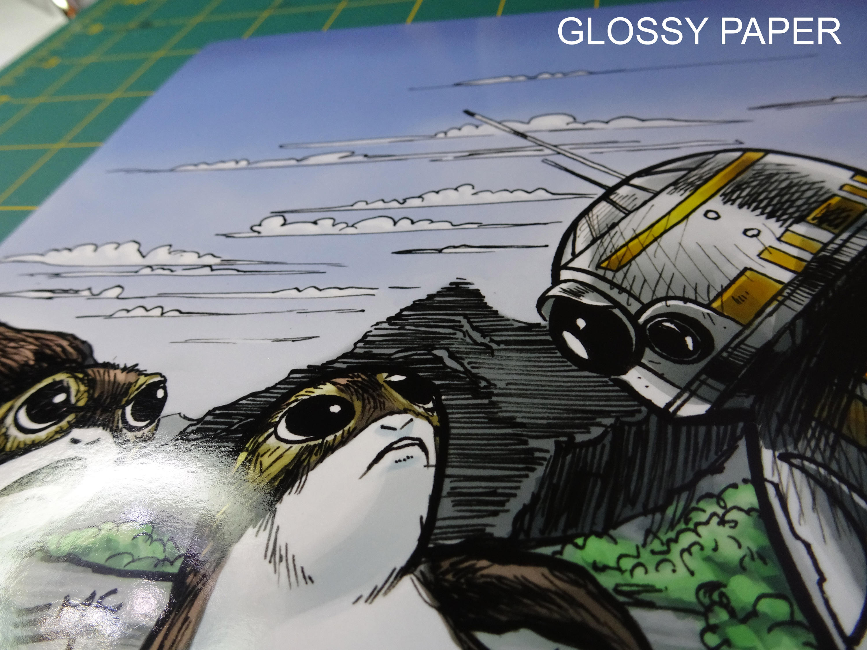 BB-8 and Porgs From Star Wars the Last Jedi Fine Art Print Original ...