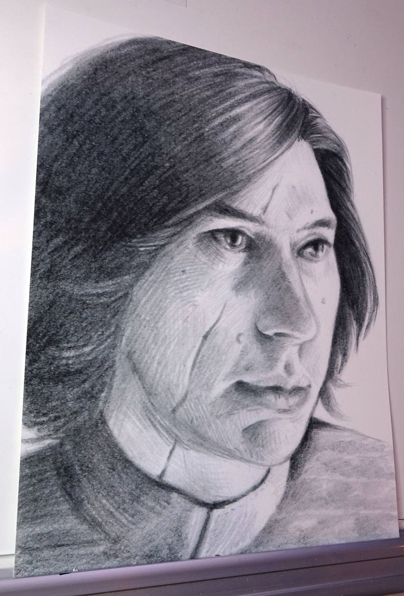 Kylo Ren Pencil Drawing Fine Art Print Original Artwork and | Etsy