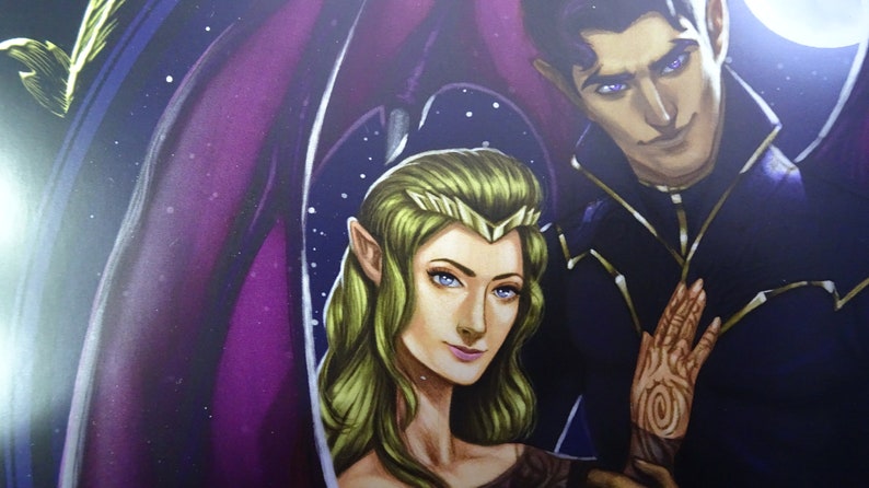 Feyre and Rhysand Fine Art Giclee Print - Original Artwork and Unframed ...