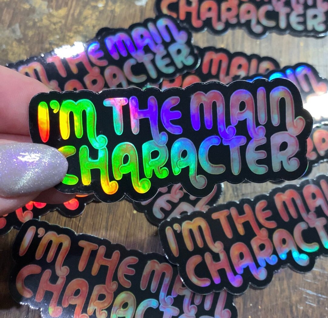 Holographic Main Character Sticker / Neon Light /water Bottle Decal ...