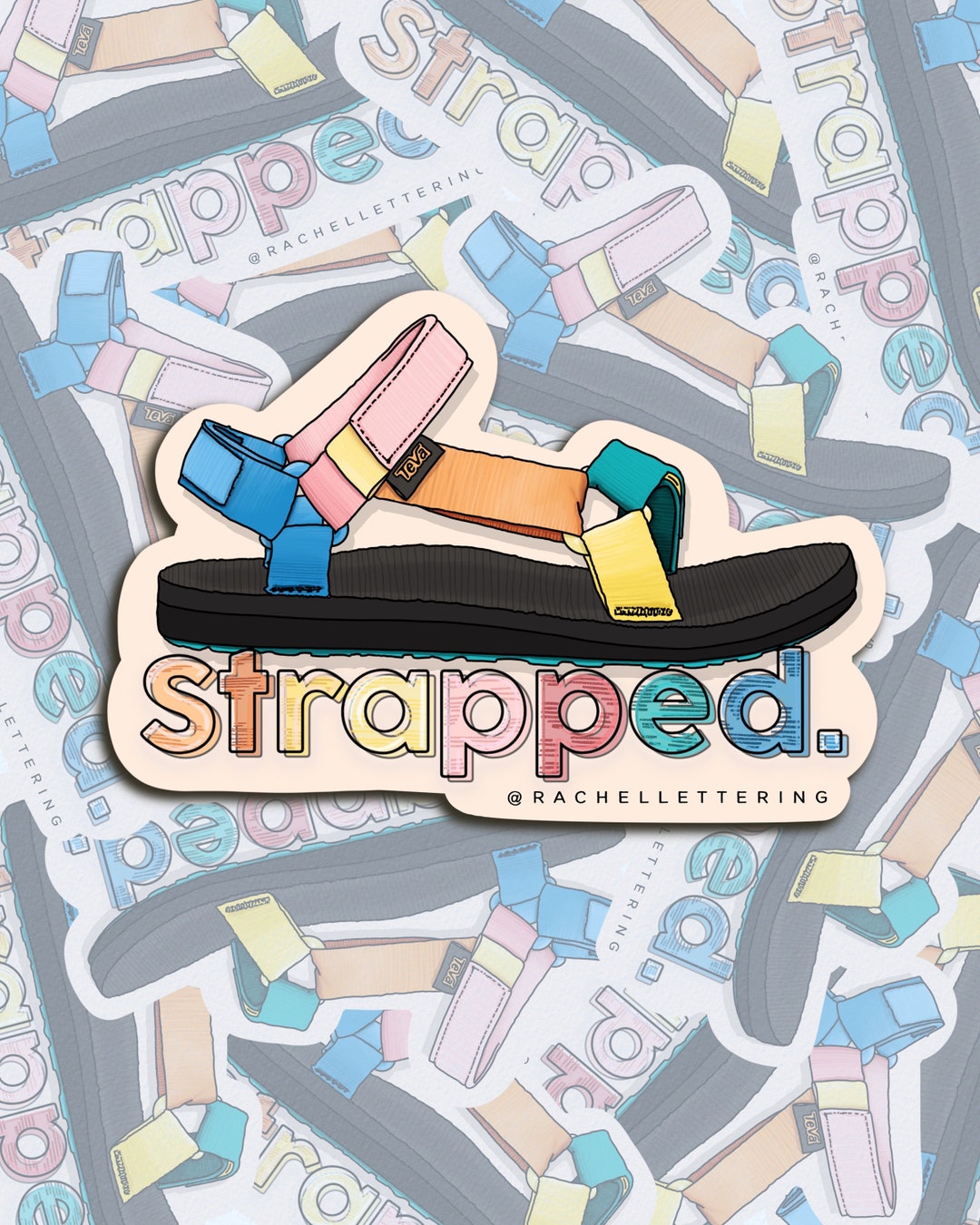 Teva Sandal Sticker Adventure Hiking Decal Waterbottle, Hydroflask ...