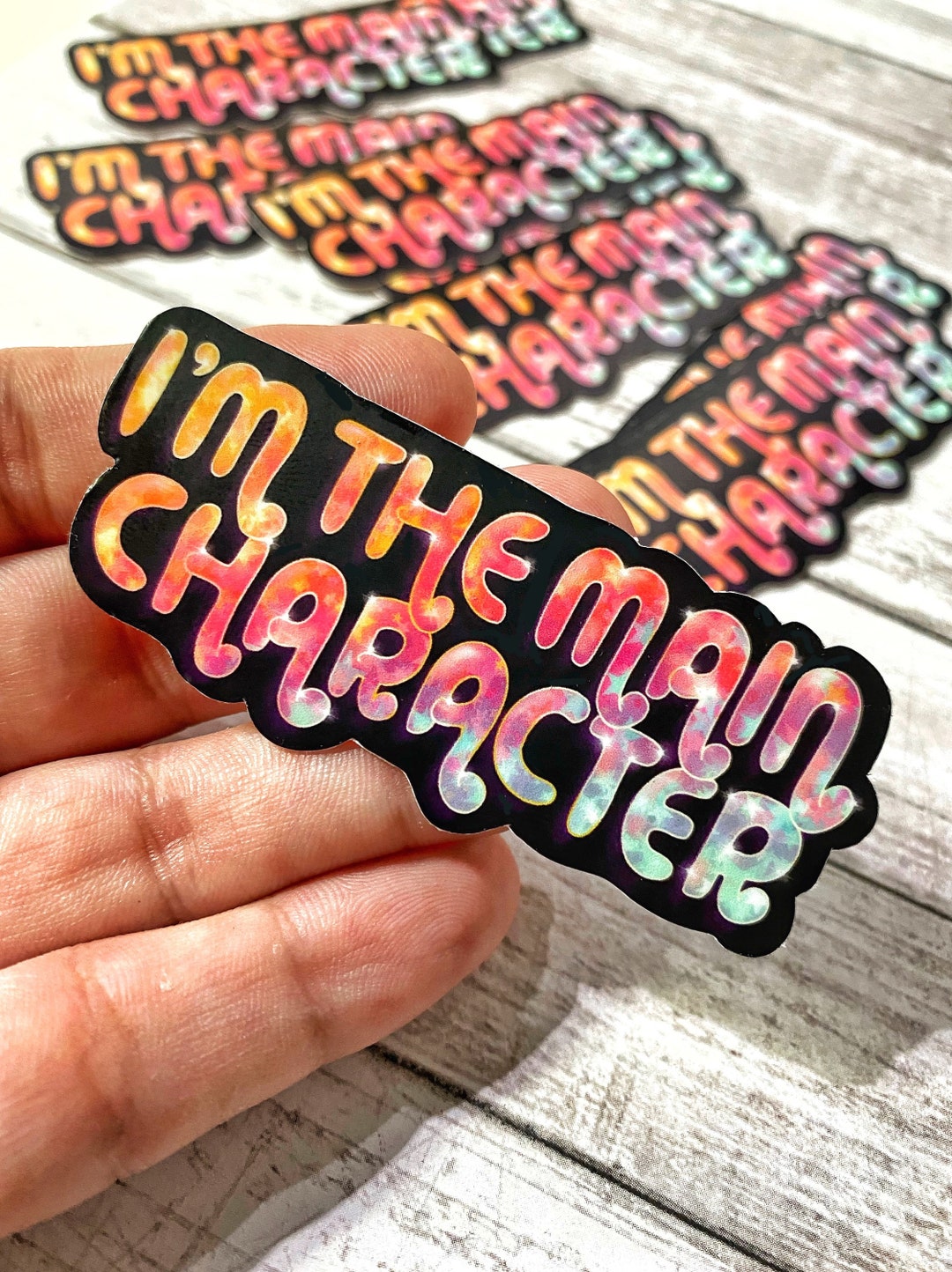 Main Character Sticker / Neon Light Sticker /water Bottle Decal ...