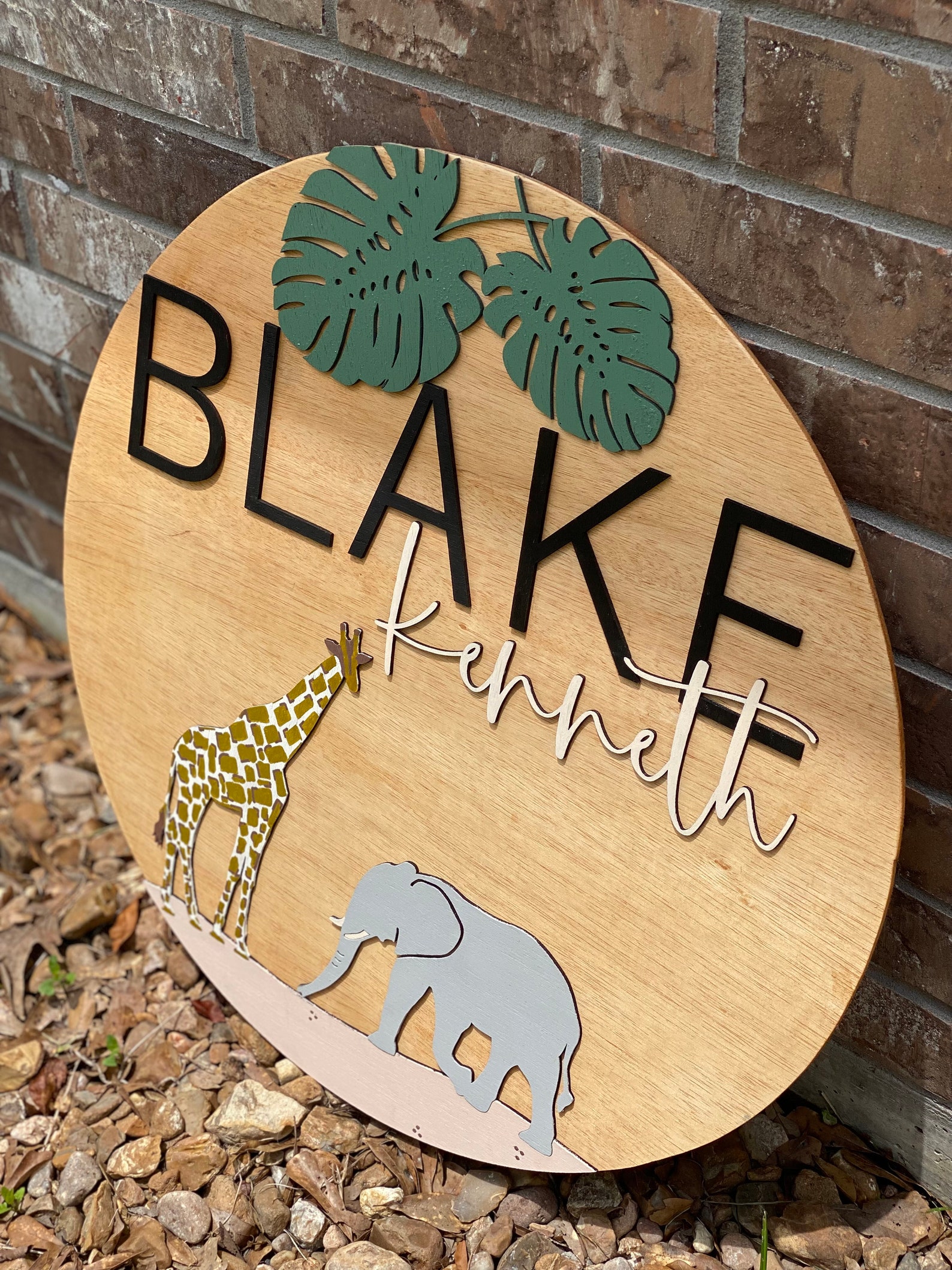 Safari Nursery Baby Sign SVG FILE for Laser Cut Signs Personal ...