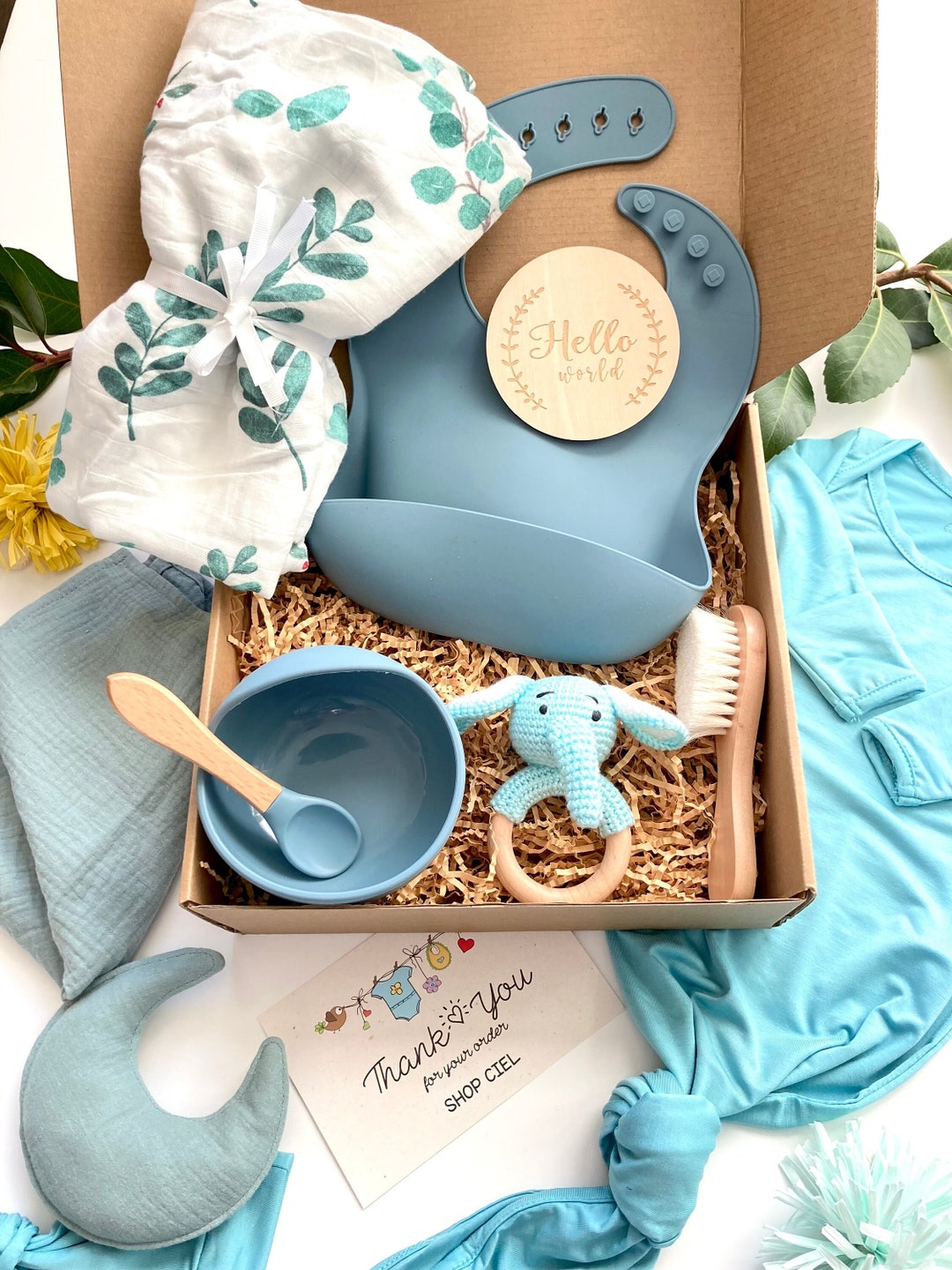 Baby Gift Box | 10 Piece Gift Set | Newborn Gift Set | Baby Shower Gift ...