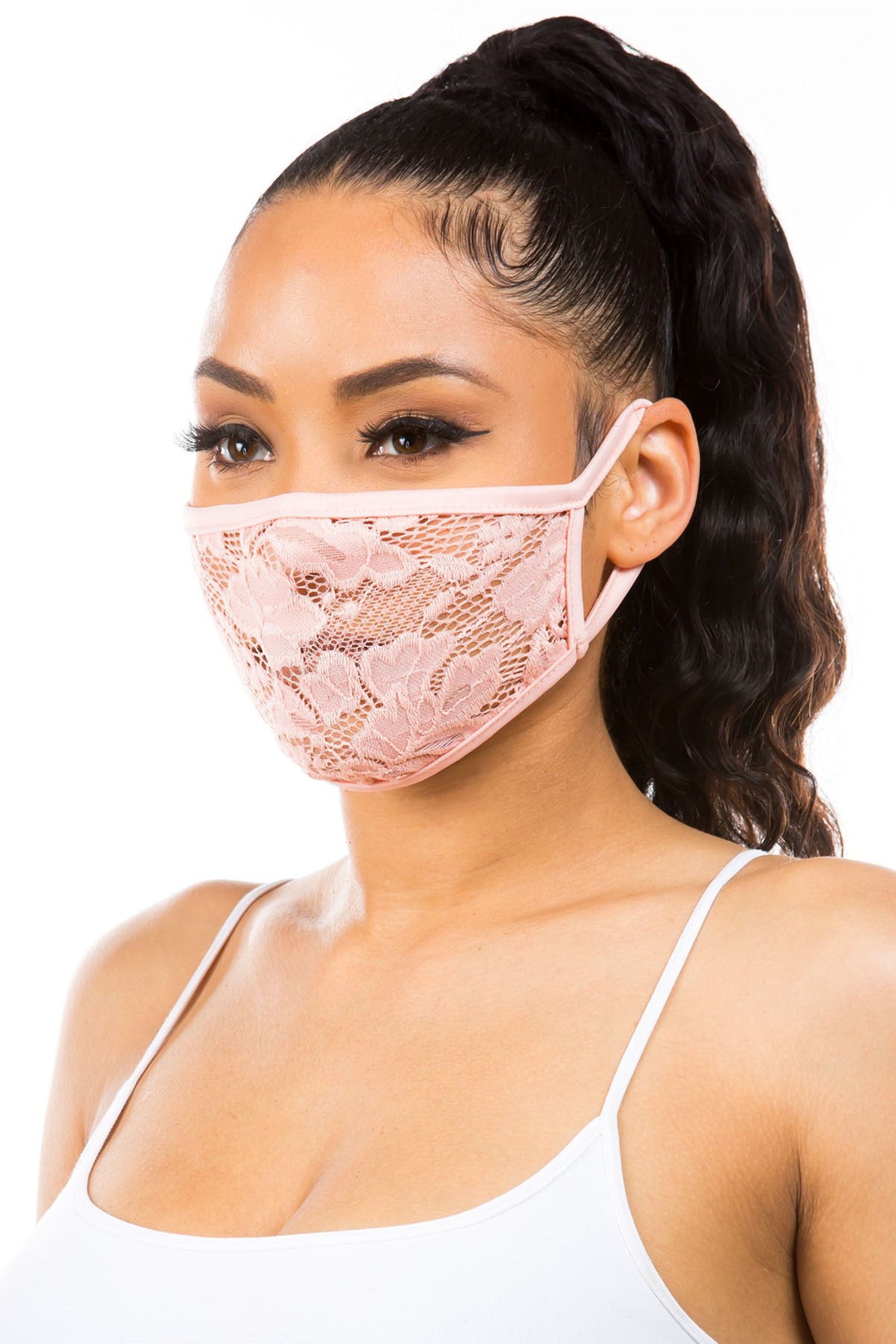 Floral Fishnet Sheer Face Mask One Layer See-through - Etsy