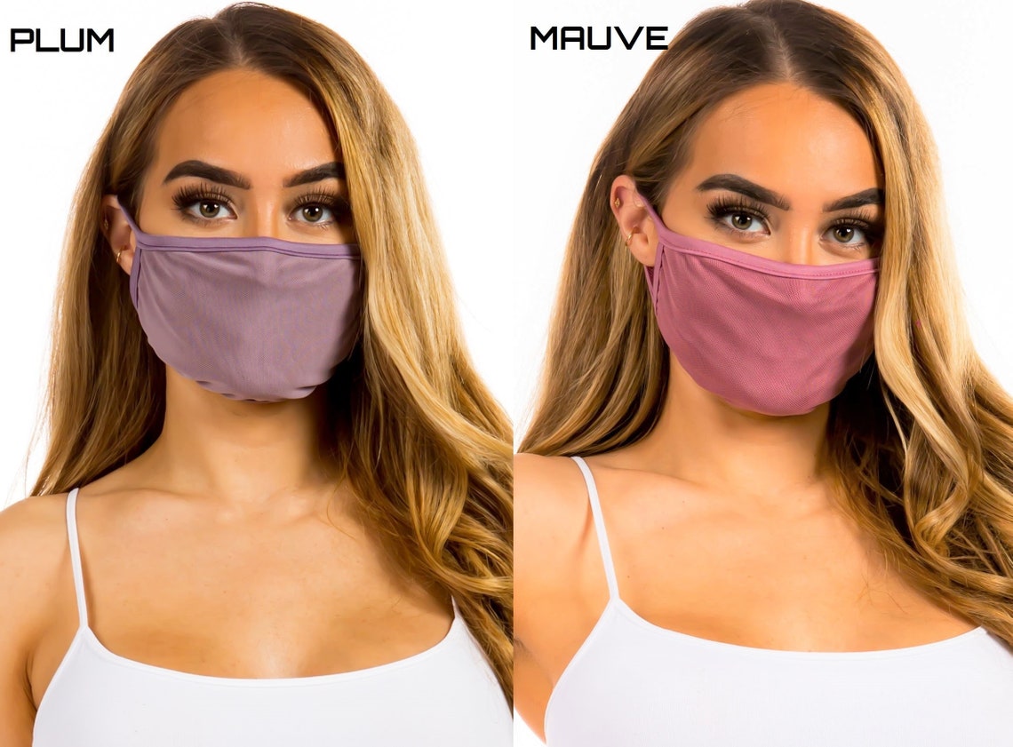 Double or Single Layer Mesh Face Mask Sheer Breathable - Etsy