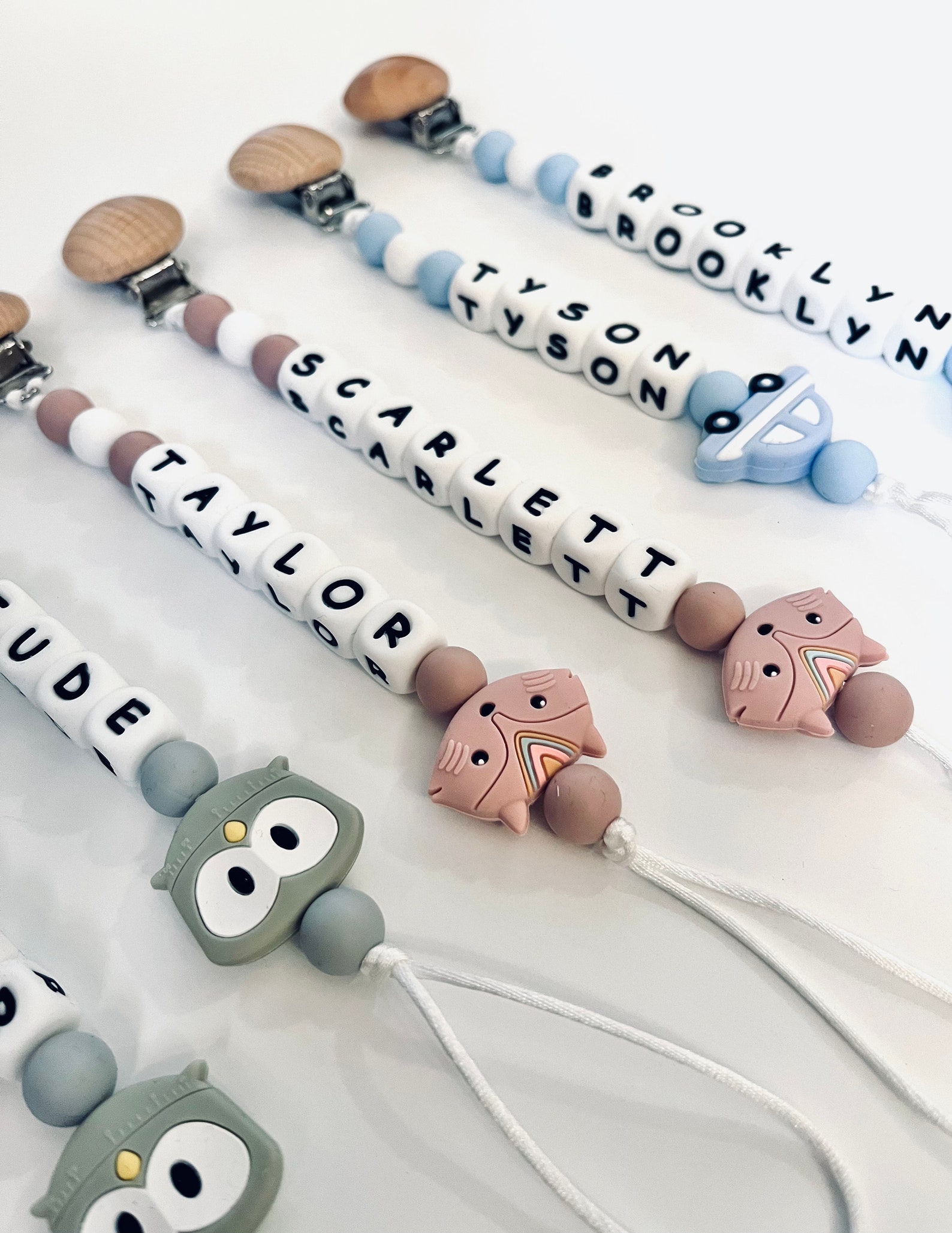 Cute Pacifier Clips | Custom Binky | Pacifier Holder With Name | Dummy ...