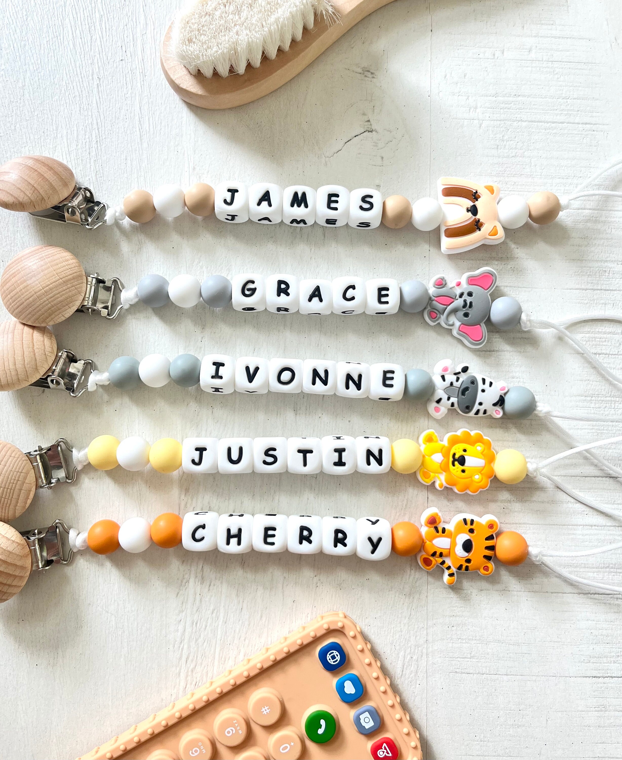 Cute Pacifier Clips | Custom Binky | Pacifier Holder With Name | Dummy ...