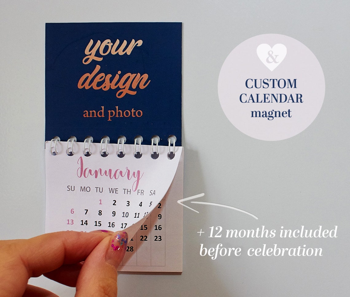 Custom Design for Your Save the Date Magnetic Calendar | Etsy