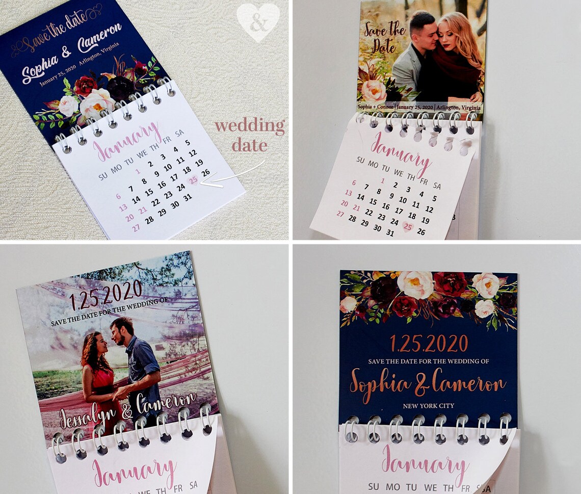 Custom Design for Your Save the Date Magnetic Calendar | Etsy
