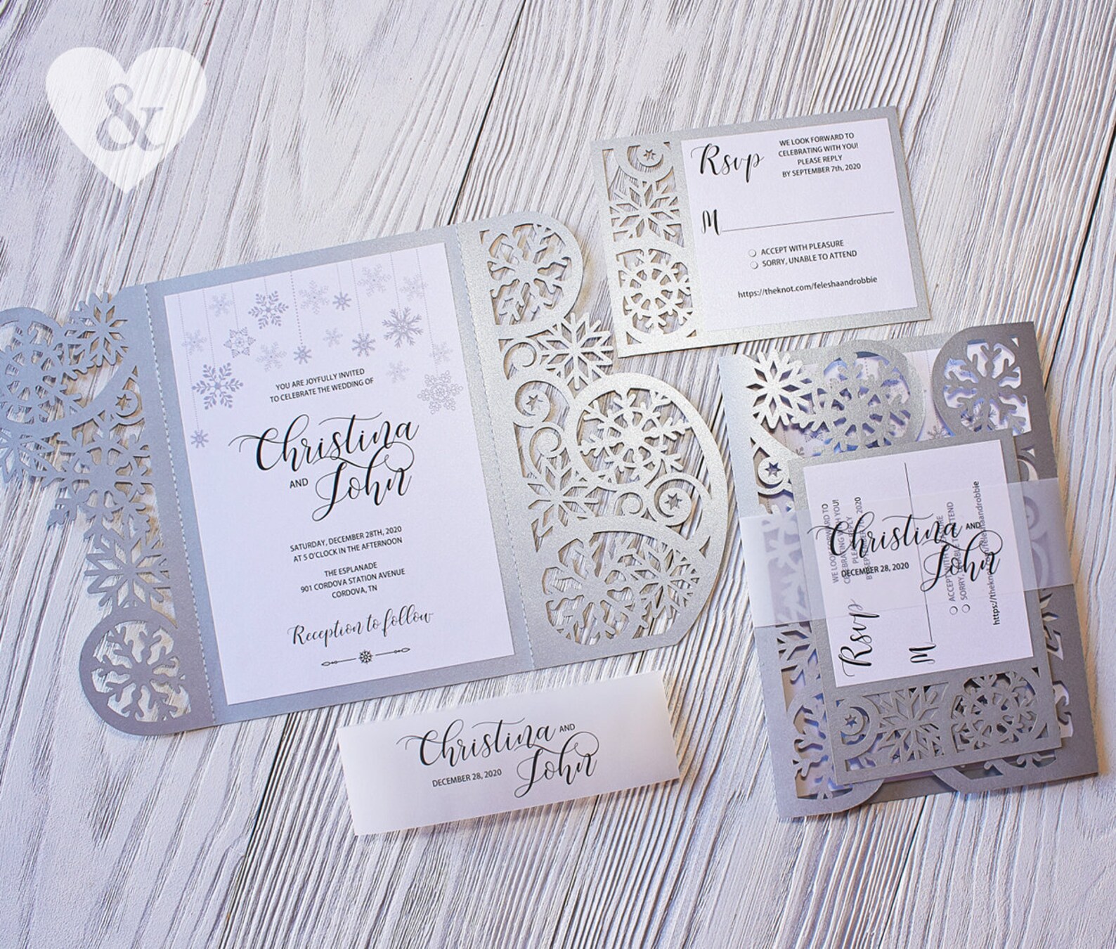 Winter Wedding Invitations-snowflake Invitation-snowflake | Etsy