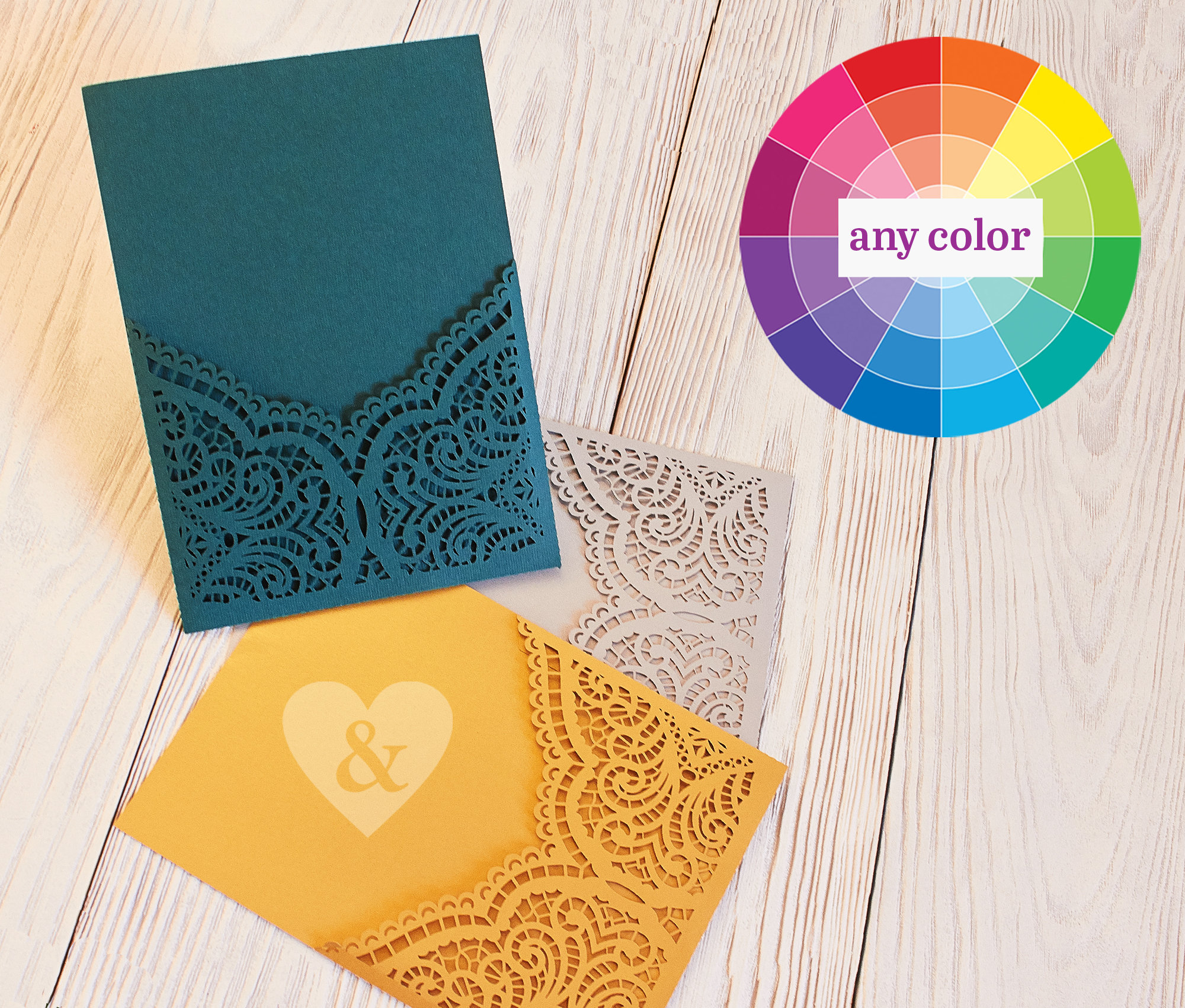 Panel Pocket Invite DIY, Lace Pocket Invite Any Color, Lace Wedding ...