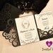 Black Lace Wedding Invitations Matte Black Invites Black - Etsy