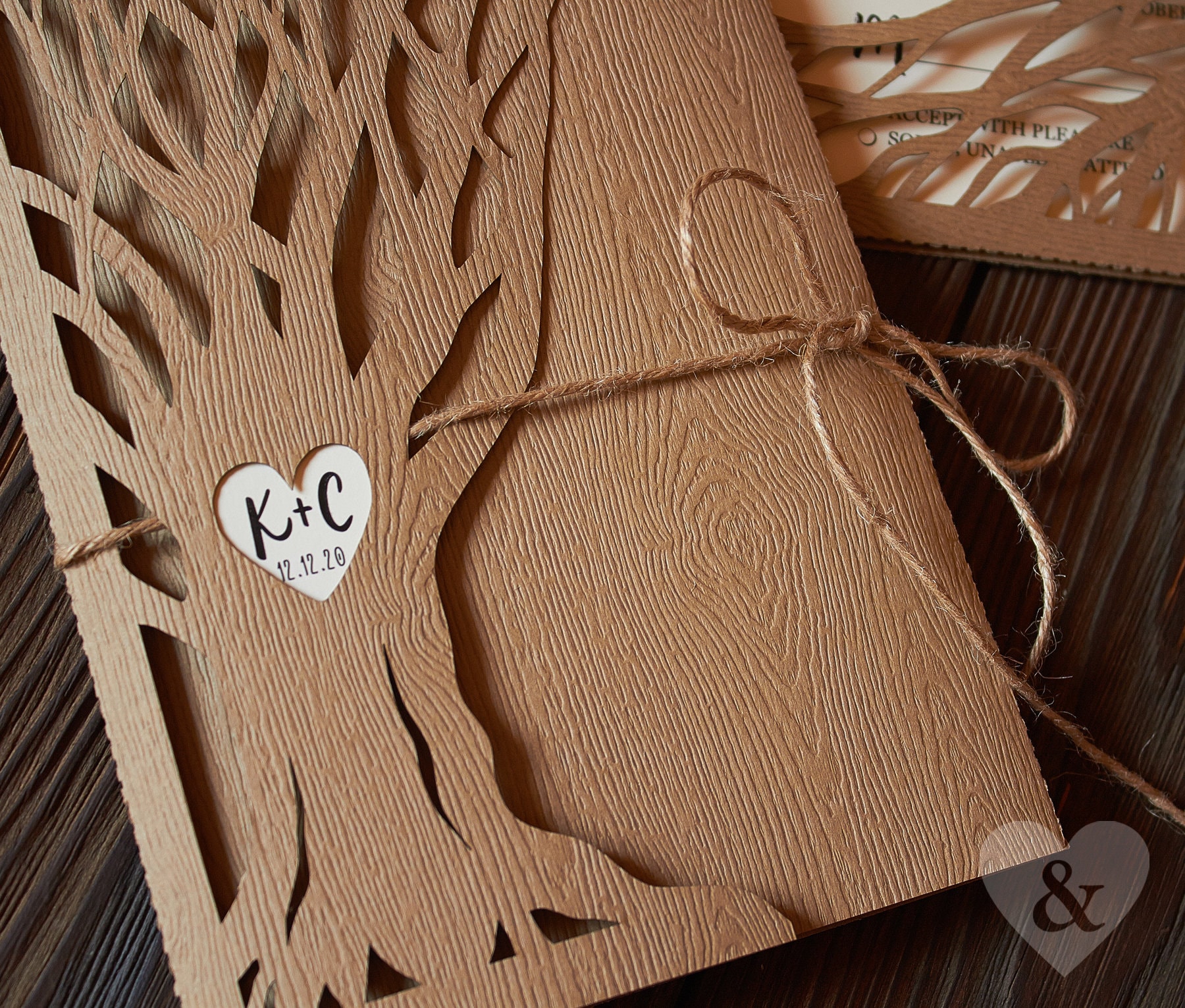 Tree Wedding Invite Laser Cut Tree Wedding Invitation - Etsy
