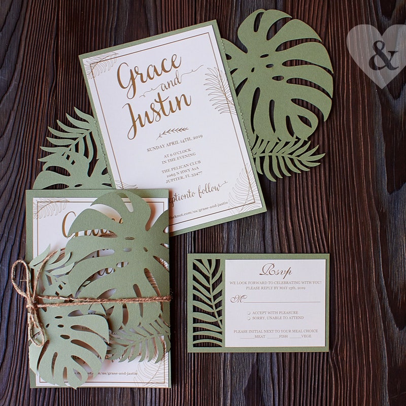 Leaf Invitation - Etsy