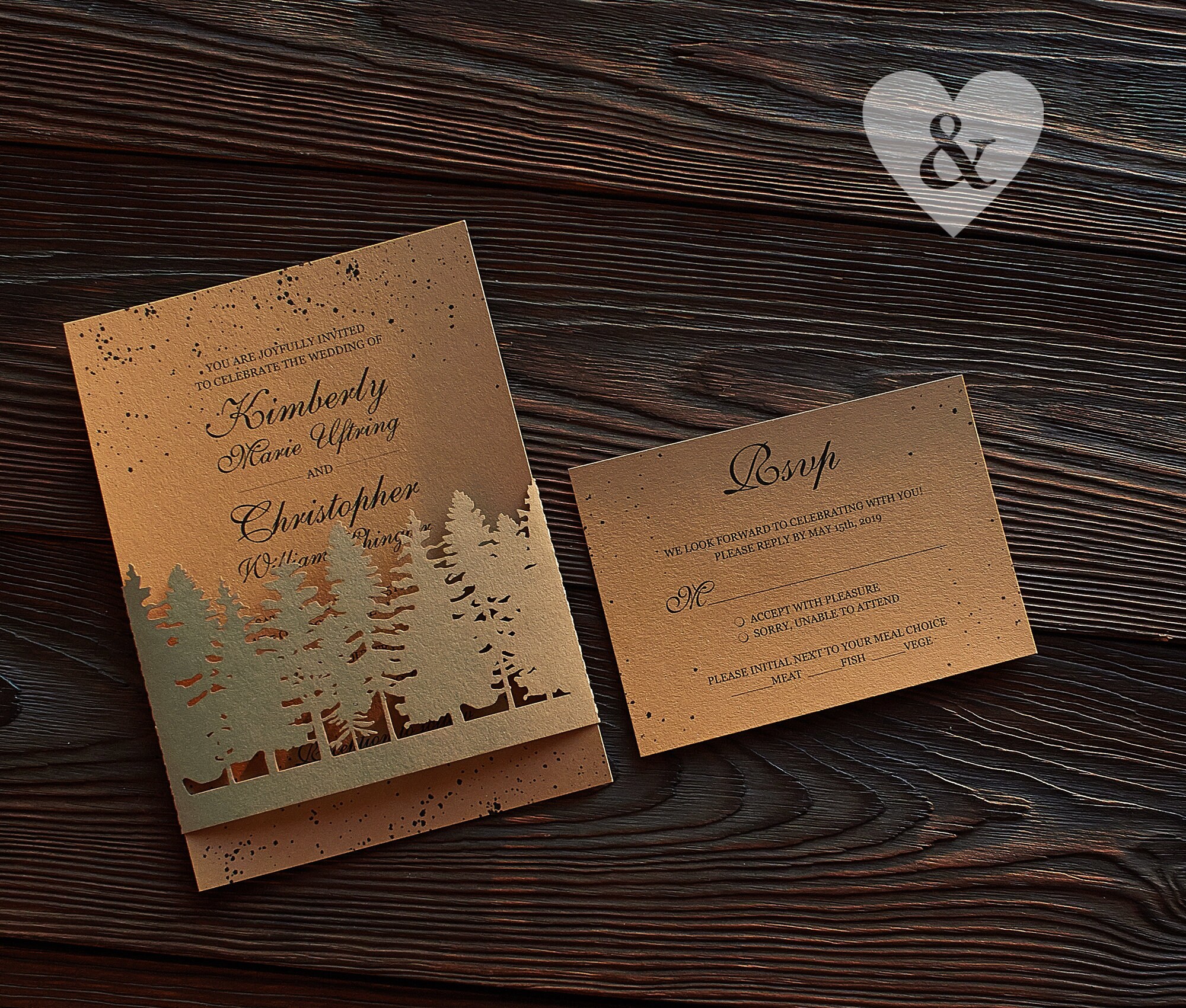 Forest Wedding Invitations Eco Friendly Invites Rustic - Etsy