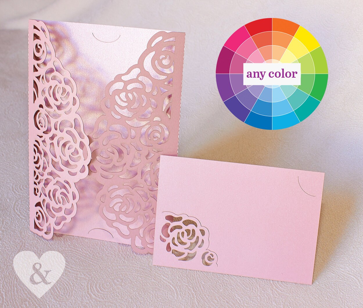 Laser Cut Pocket Pink-laser Cut Invitation Pocket-gatefold | Etsy